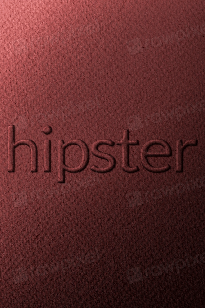 Hipster word emboss typography paper | Free Photo - rawpixel