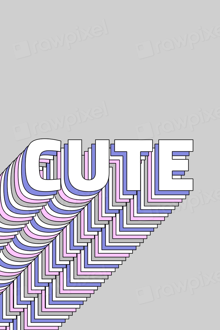 Cute layered typography retro word | Free Photo - rawpixel