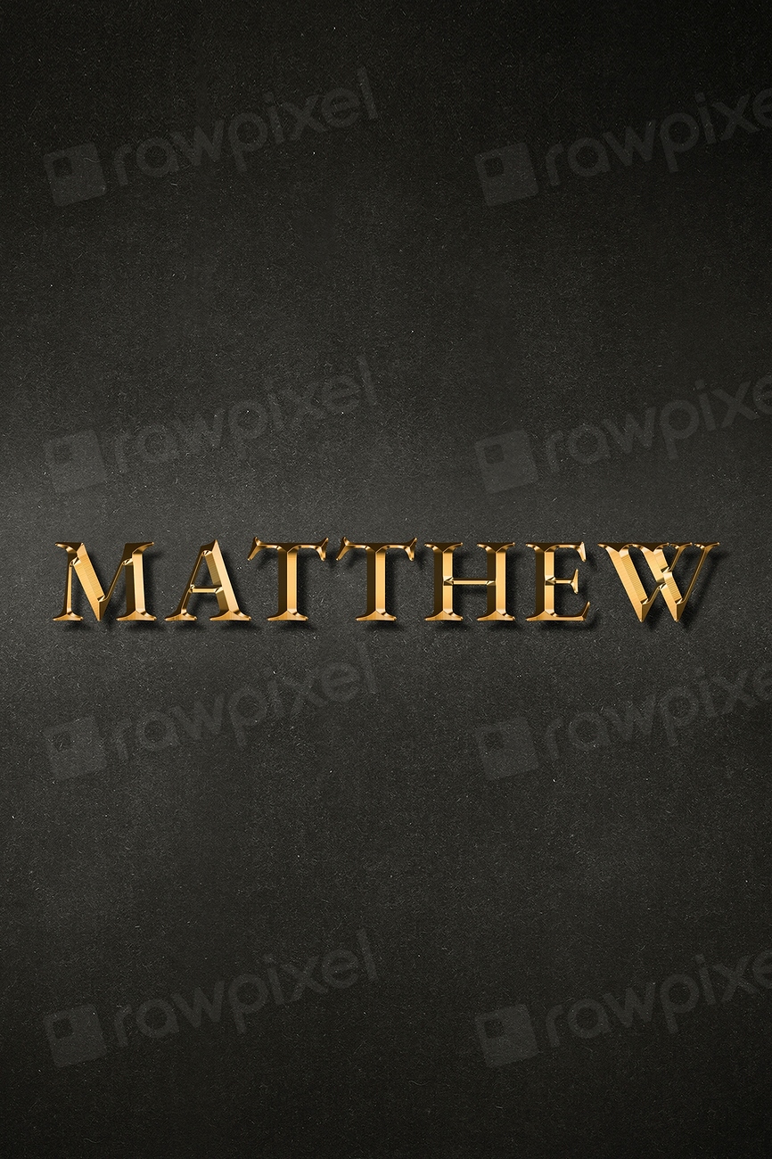 Matthew typography gold effect design | Free Photo - rawpixel