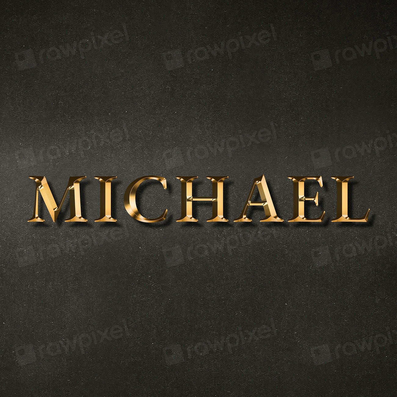 Michael golden name typography design | Free Photo - rawpixel
