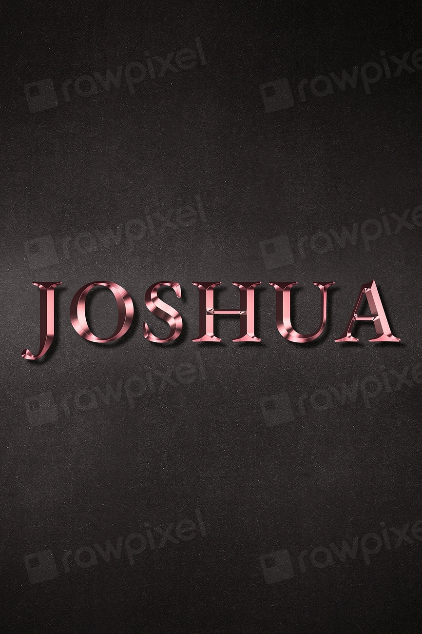 Joshua typography rose gold design | Free Photo - rawpixel