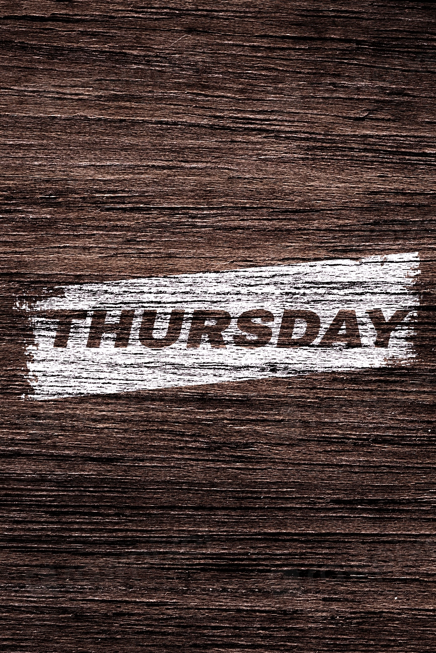 Thursday text typography dark wood | Free Photo - rawpixel