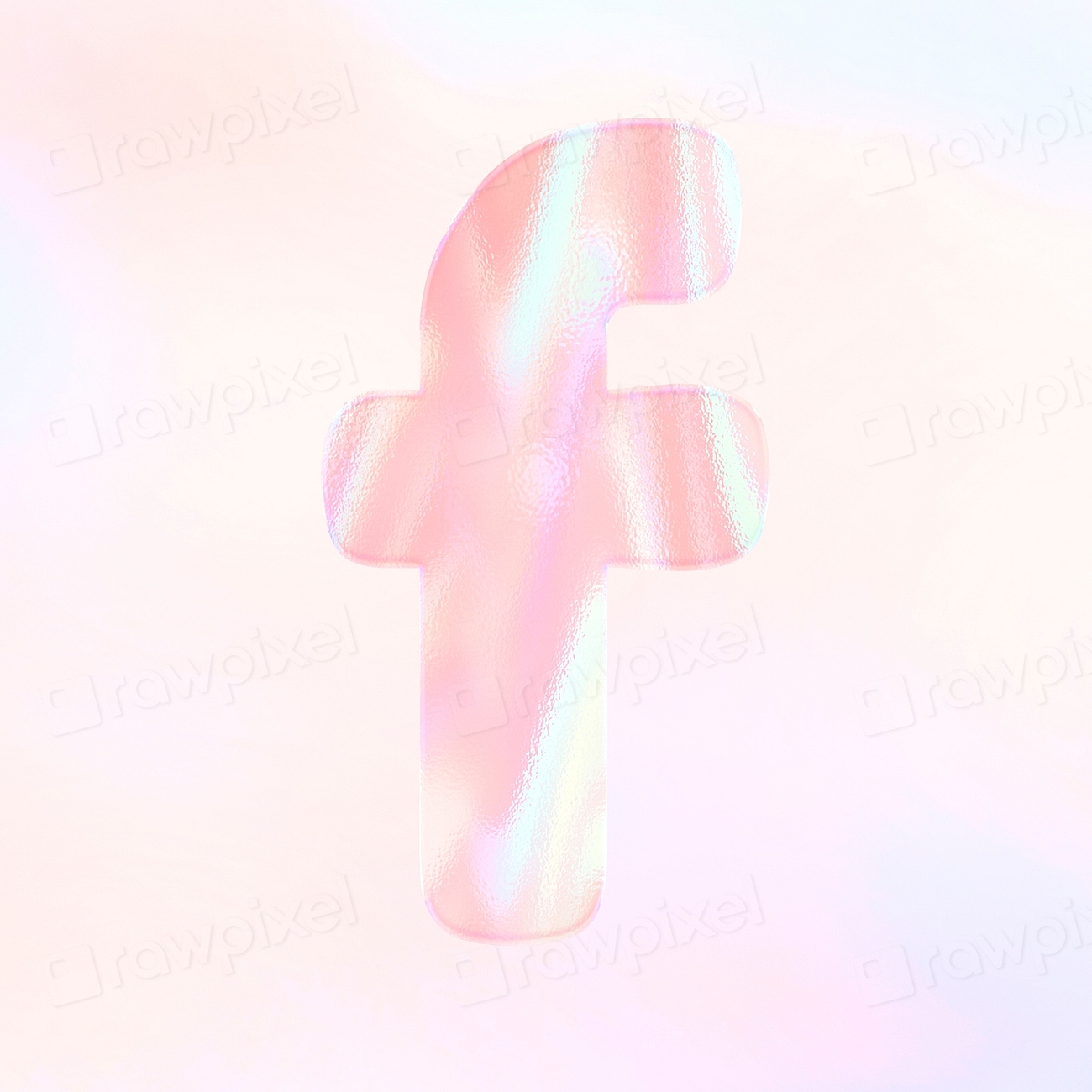 Pastel holographic alphabet letter f | Premium PSD - rawpixel