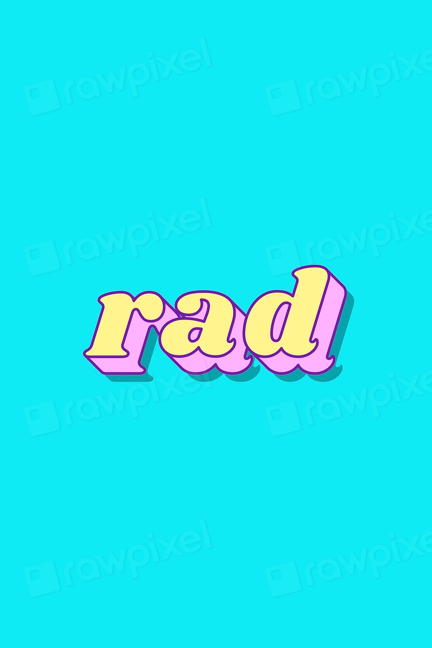 Rad word funky bold typography | Premium Vector - rawpixel