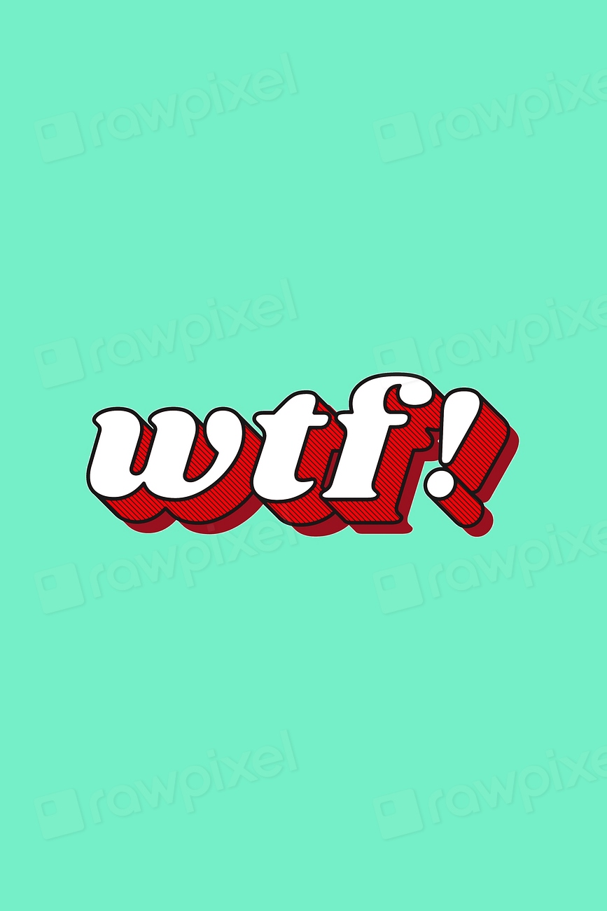 WTF! lettering retro bold font | Free Photo - rawpixel