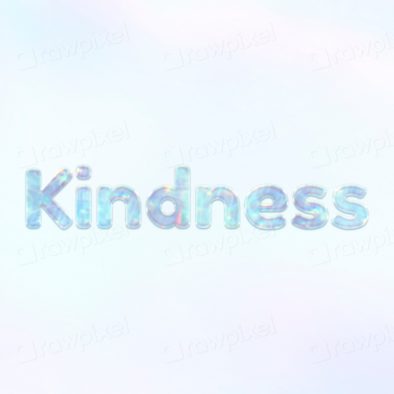 Kindness text holographic effect pastel | Free Photo - rawpixel
