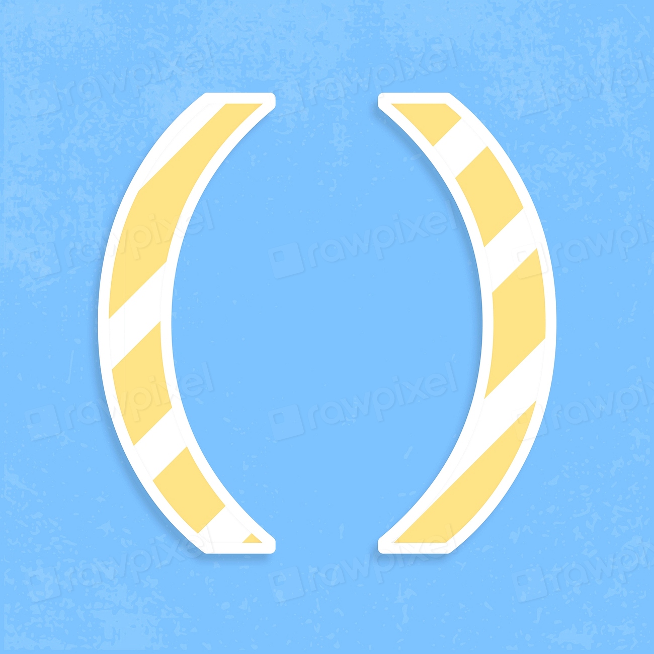 Parentheses mark font vector stripe | Premium Vector - rawpixel