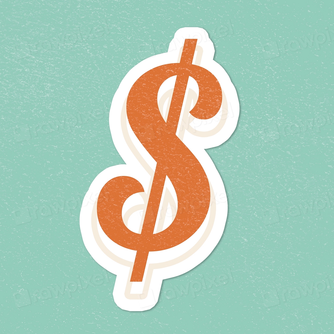Dollar sign vintage typography icon | Premium PSD - rawpixel