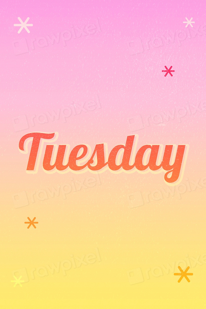 Tuesday text magical star feminine | Free Photo - rawpixel