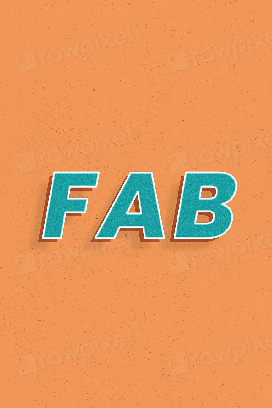 Retro fab word bold text | Free Photo - rawpixel