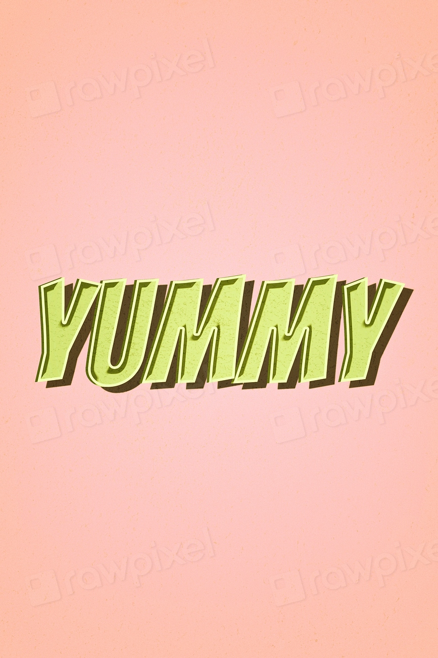 Yummy word retro font style | Free Photo - rawpixel