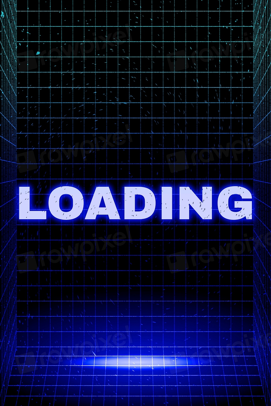 Neon grid line loading word | Free Photo - rawpixel