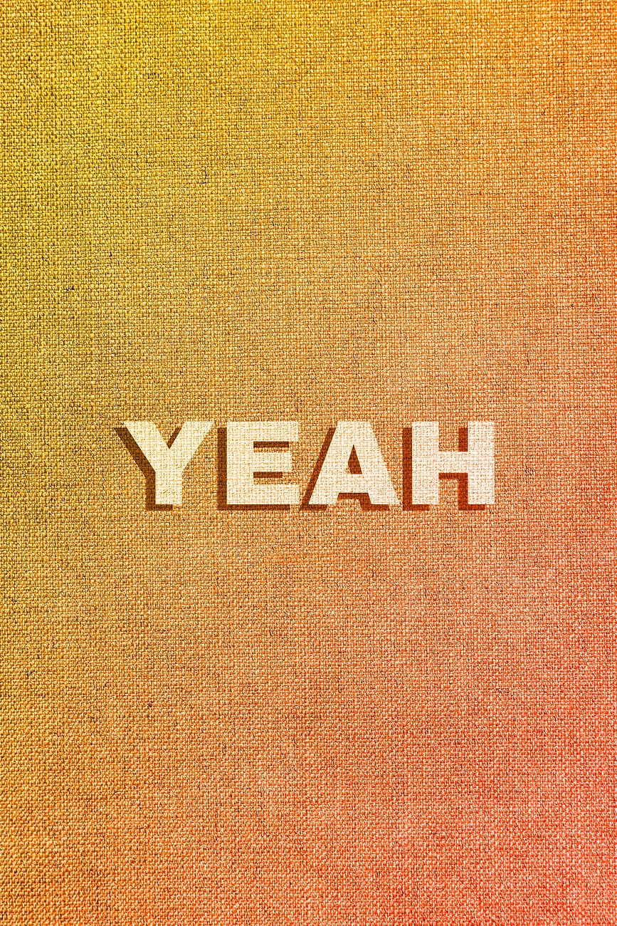 Yeah word pastel fabric texture | Free Photo - rawpixel