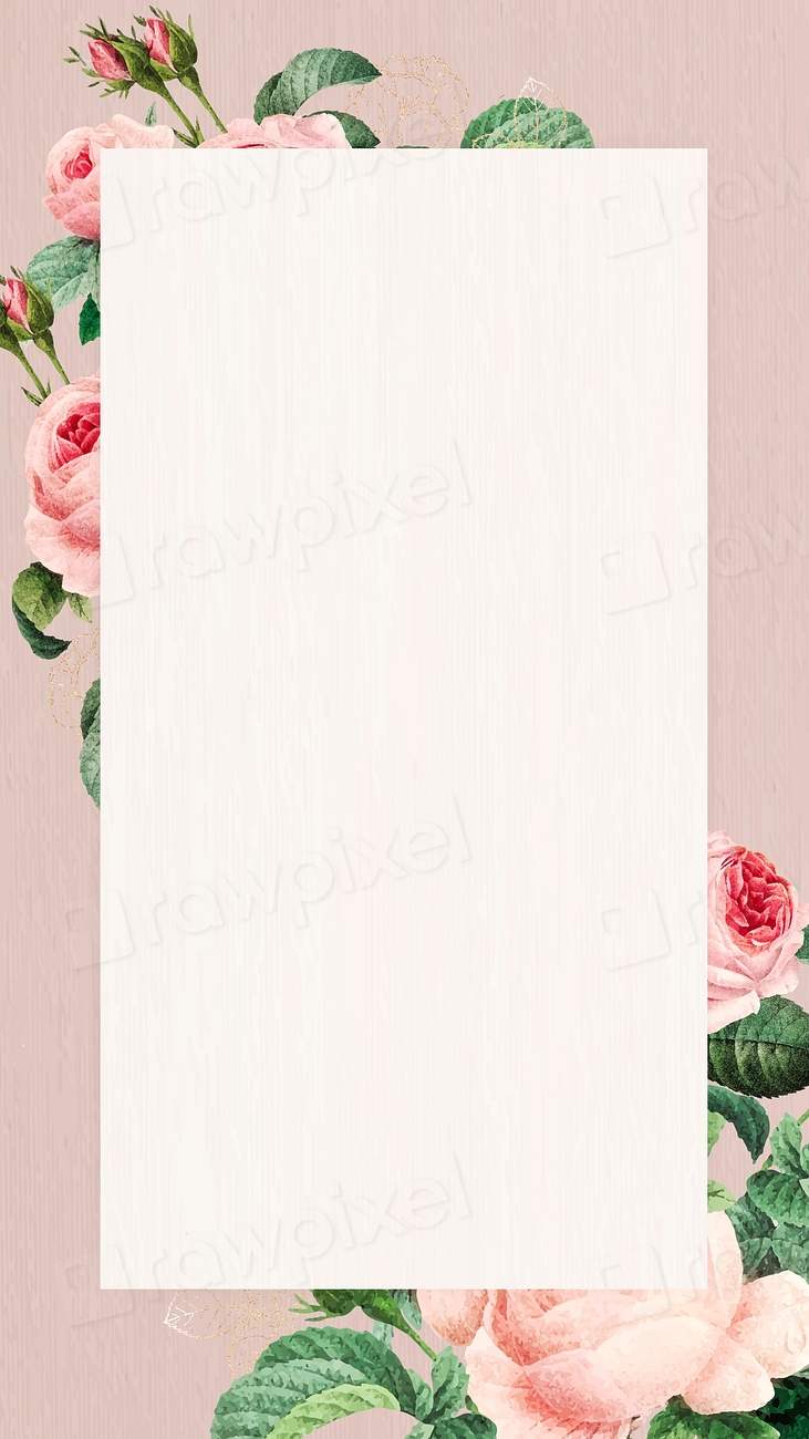Blank floral rectangle frame vector | Premium Vector - rawpixel