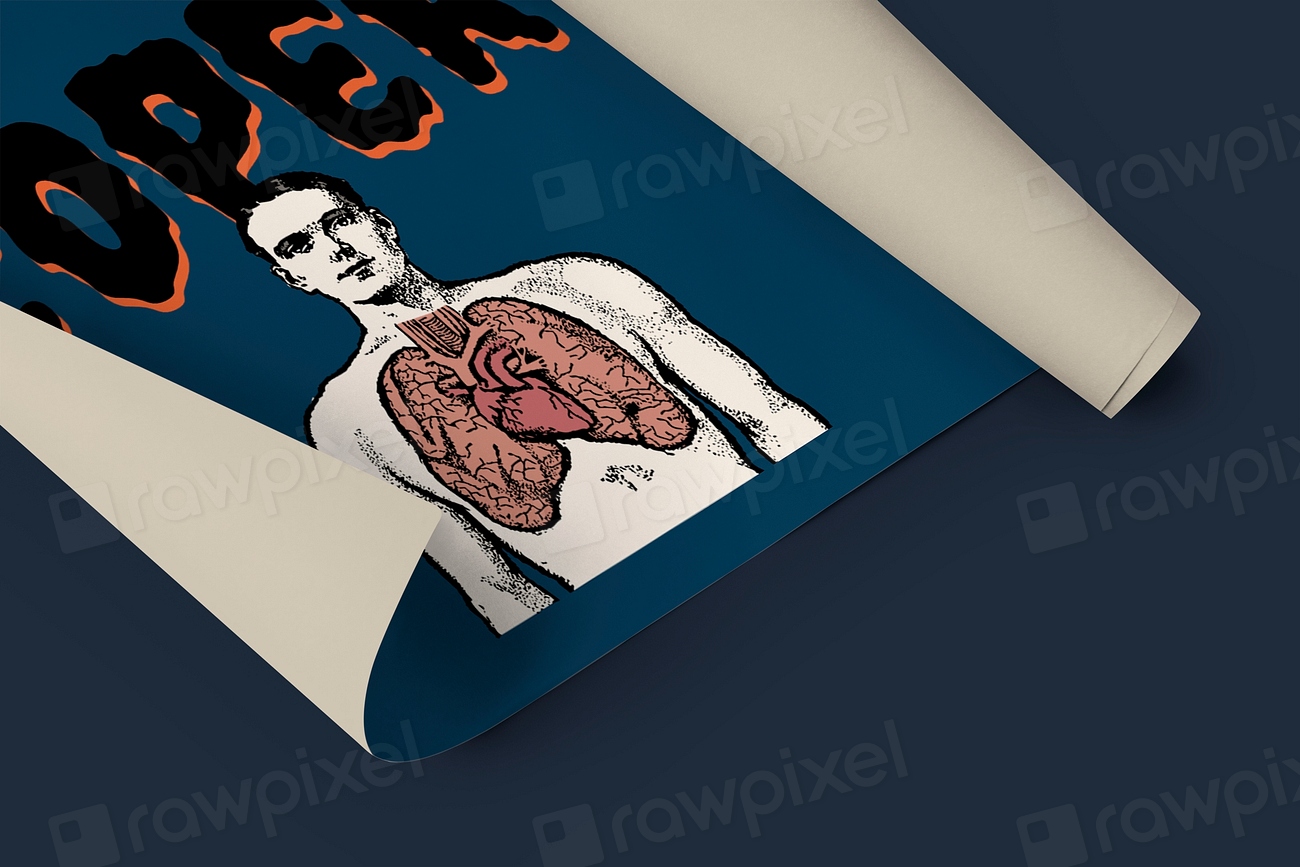 Rolled paper flyer mockup, dark | Premium PSD Mockup - rawpixel