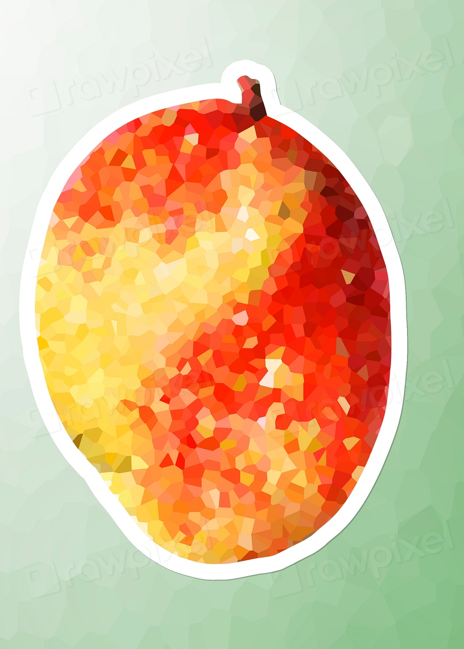 Mango crystallized style sticker illustration | Premium PSD - rawpixel