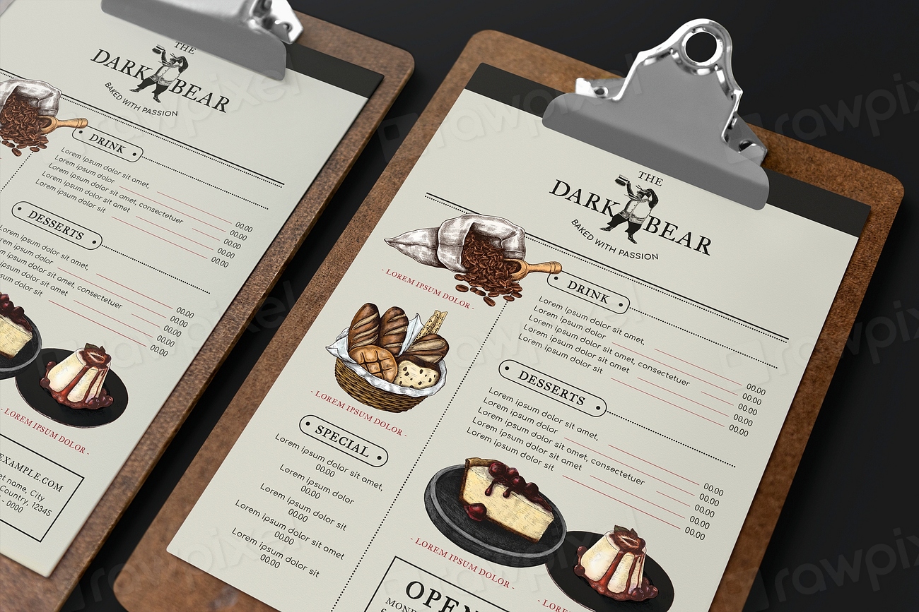 Cafe menu images mockup psd | Premium PSD Mockup - rawpixel