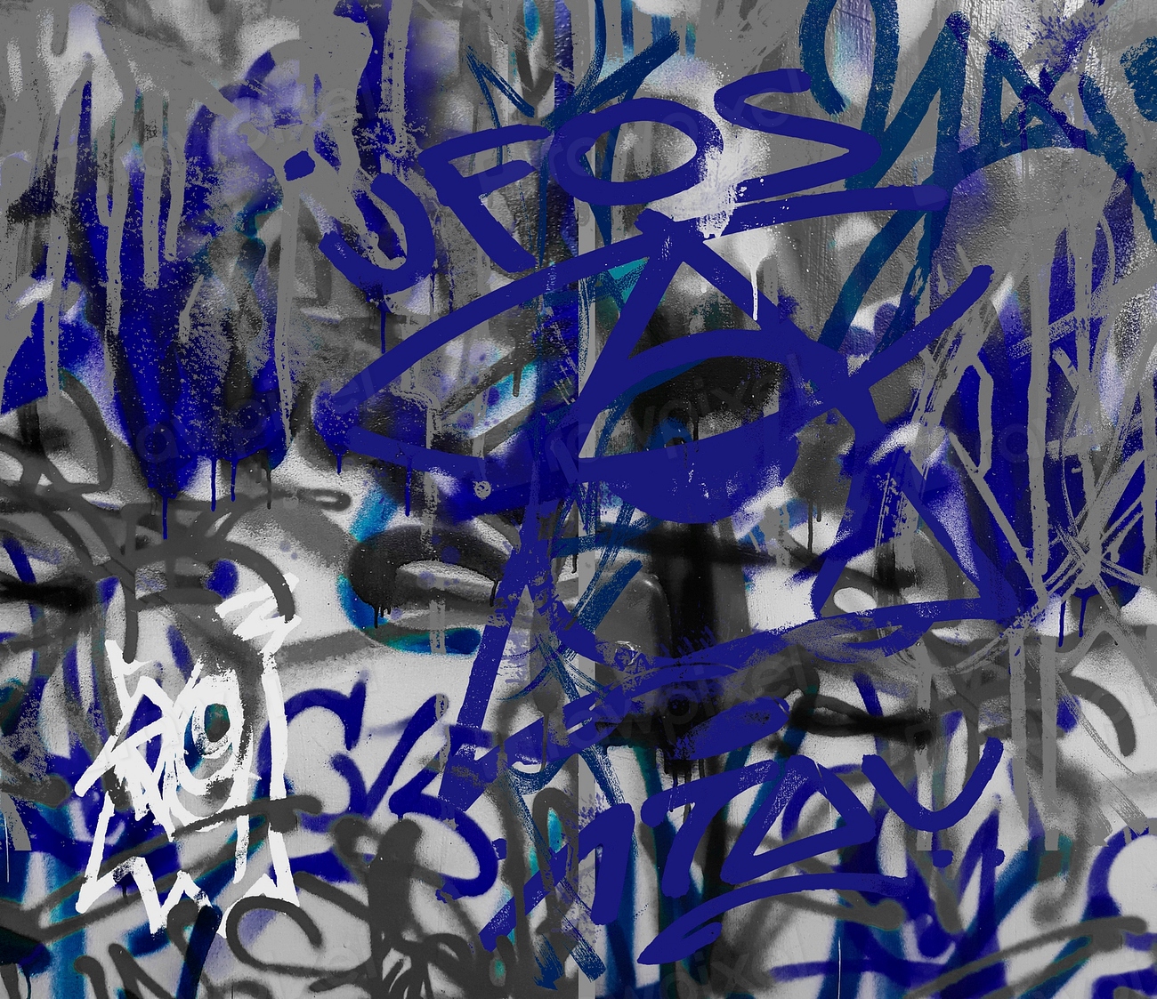 Blue graffiti background, street art | Premium Photo - rawpixel