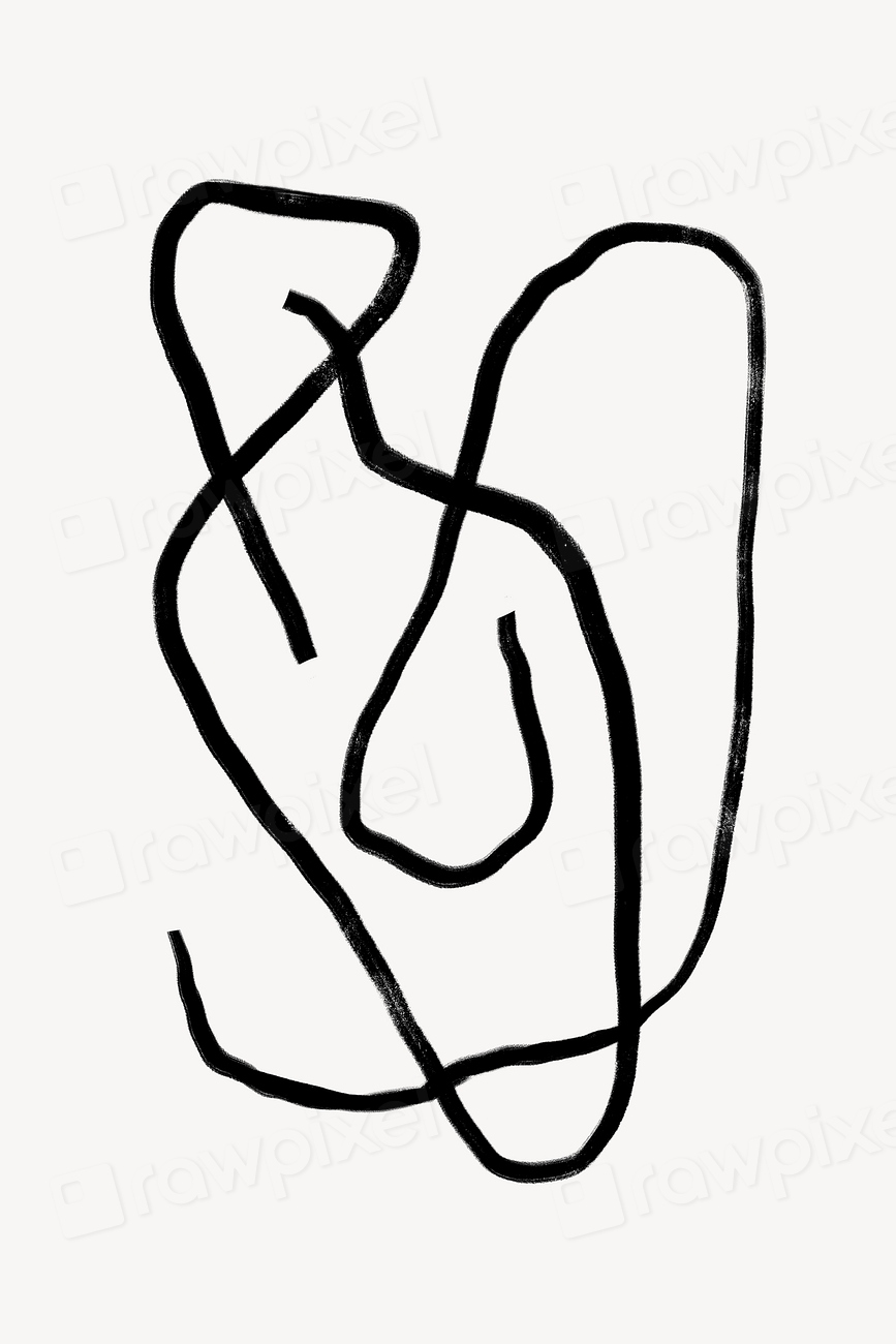 Abstract squiggle collage element, drawing | Free Photo - rawpixel