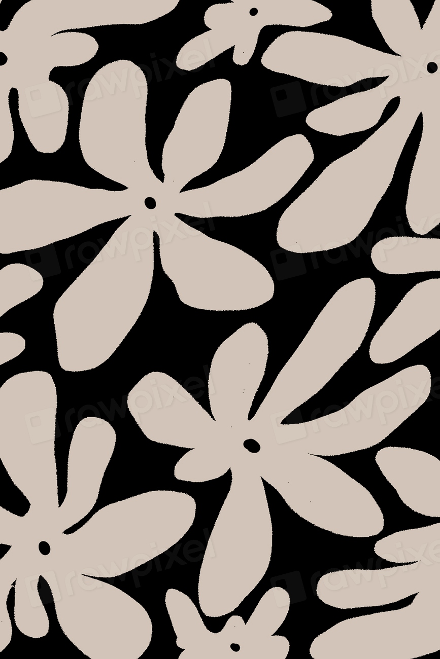 Floral pattern background, beige flower | Premium Photo - rawpixel