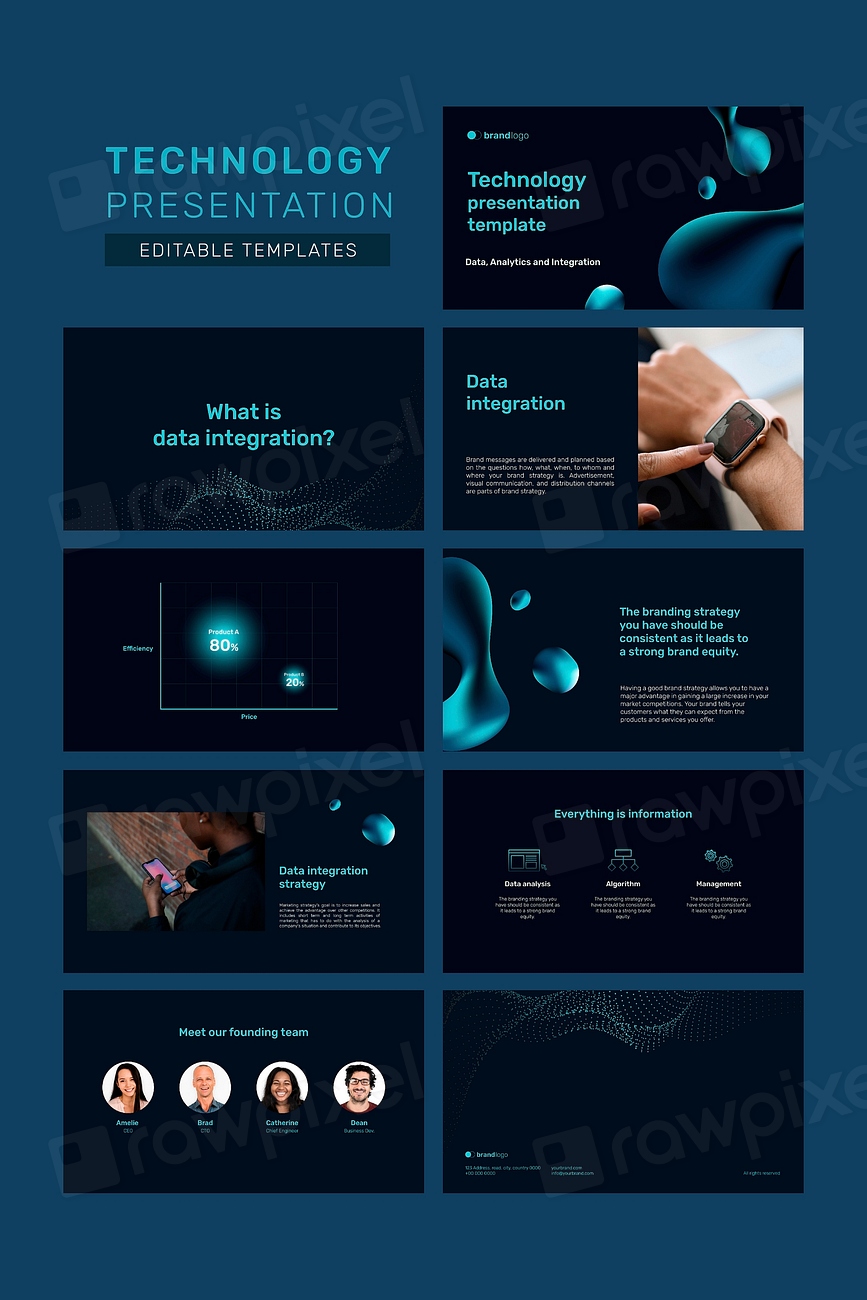 Editable technology vector presentation template | Premium Vector ...