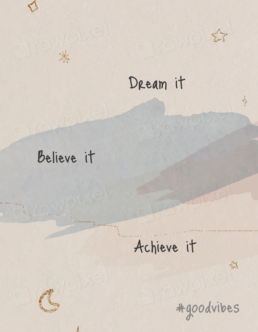 Motivational quote flyer template, watercolor, | Premium Vector ...