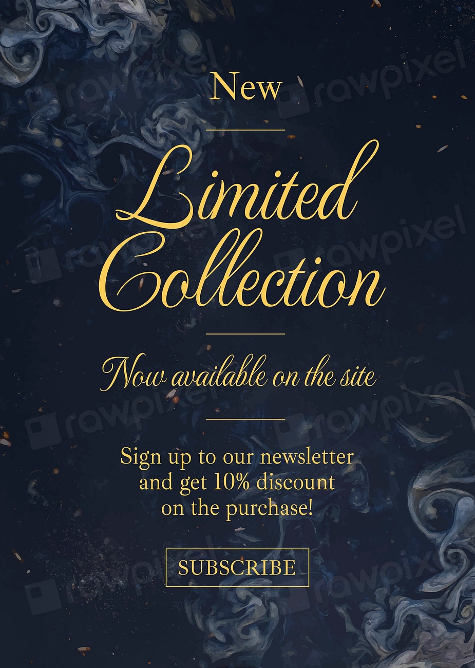 Limited collection poster template, dark | Premium Vector Template ...
