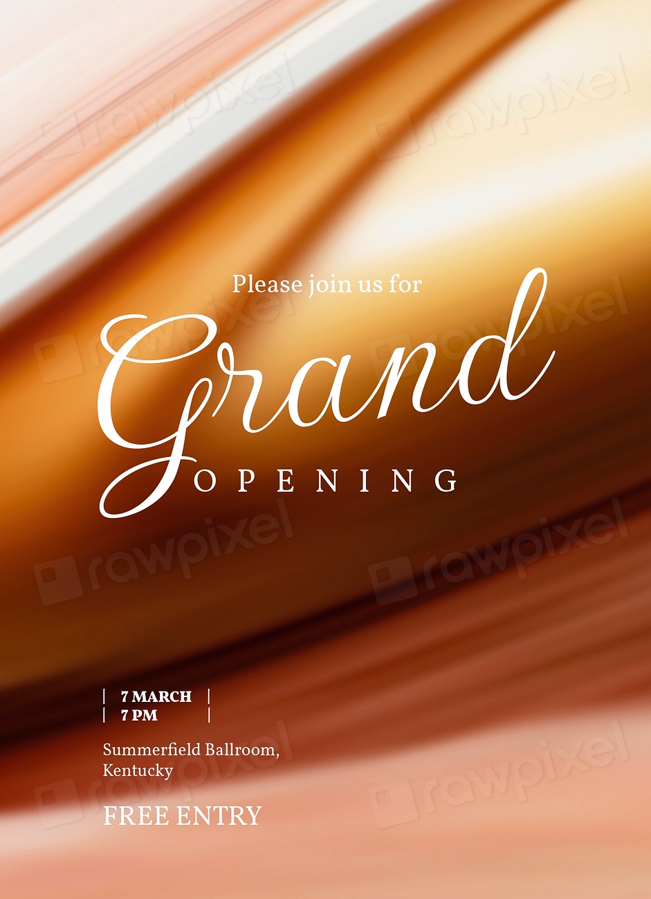 Grand opening invitation card template, | Premium PSD Template - rawpixel