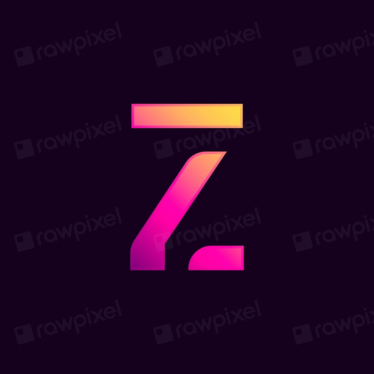 Capital letter Z vibrant typography | Premium Vector - rawpixel