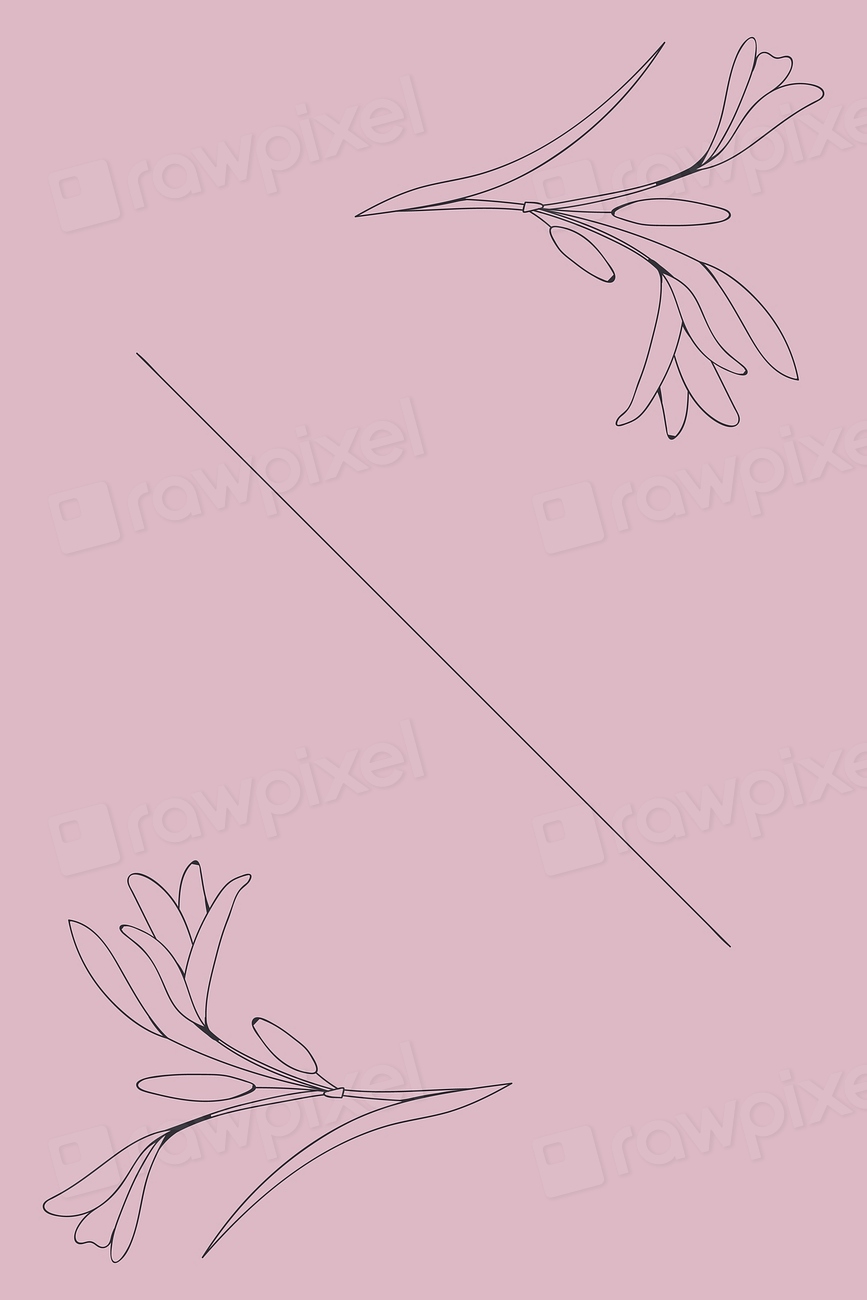 Hand drawn flower frame vector | Premium Vector - rawpixel