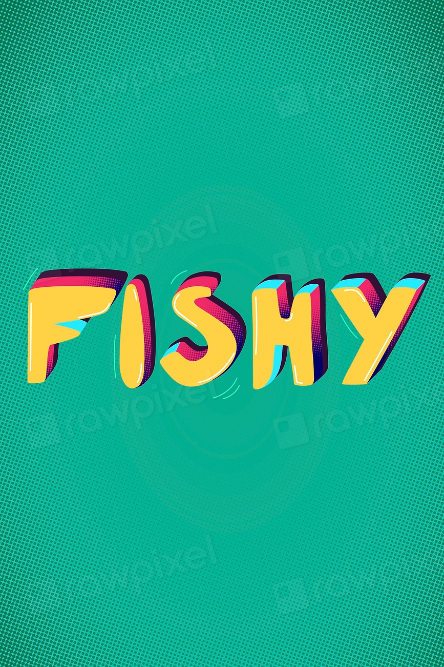 Fishy funky text slang typography | Free Photo - rawpixel