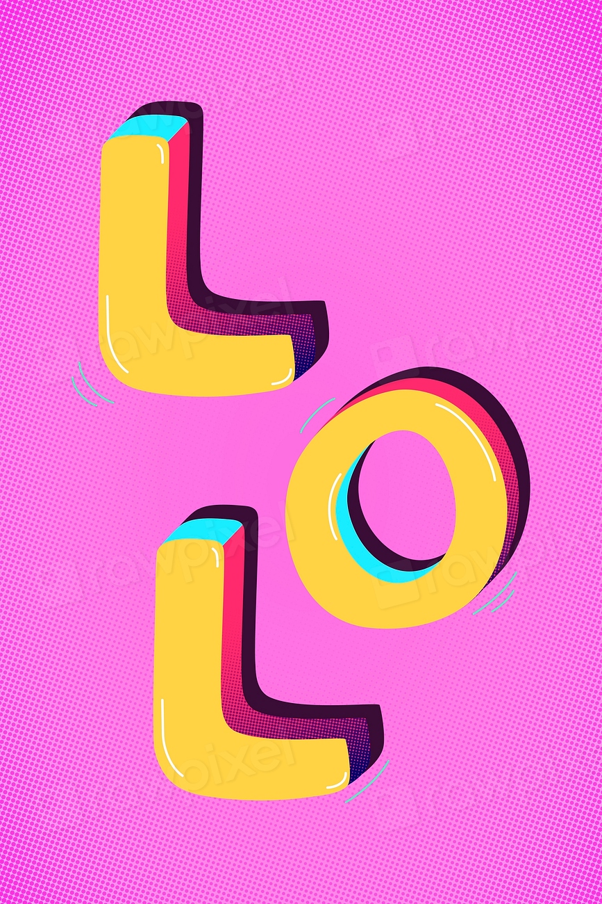 LOL funky text interjection typography | Premium Vector - rawpixel