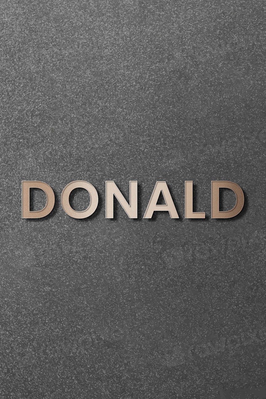 Donald typography gold design element | Premium Vector - rawpixel