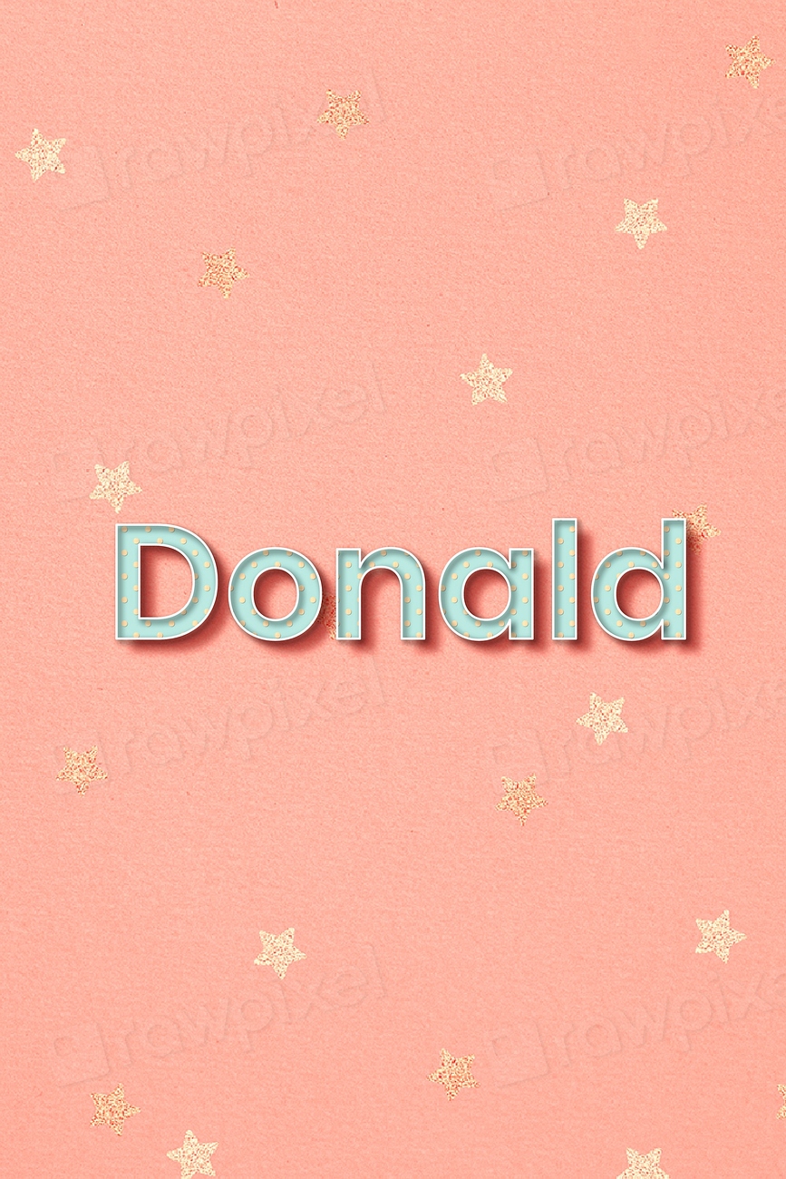 Donald male name typography vector | Premium Vector - rawpixel