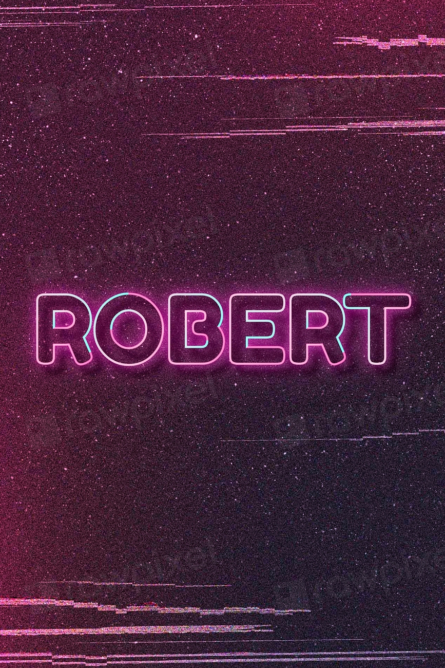 Robert word art vector neon | Free Photo - rawpixel