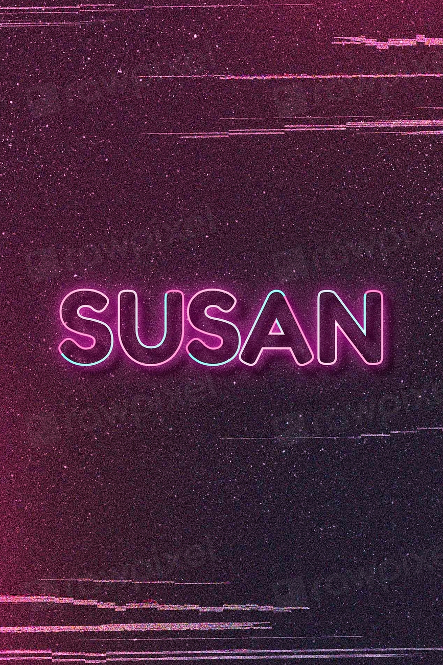 Susan word art vector neon | Free Photo - rawpixel