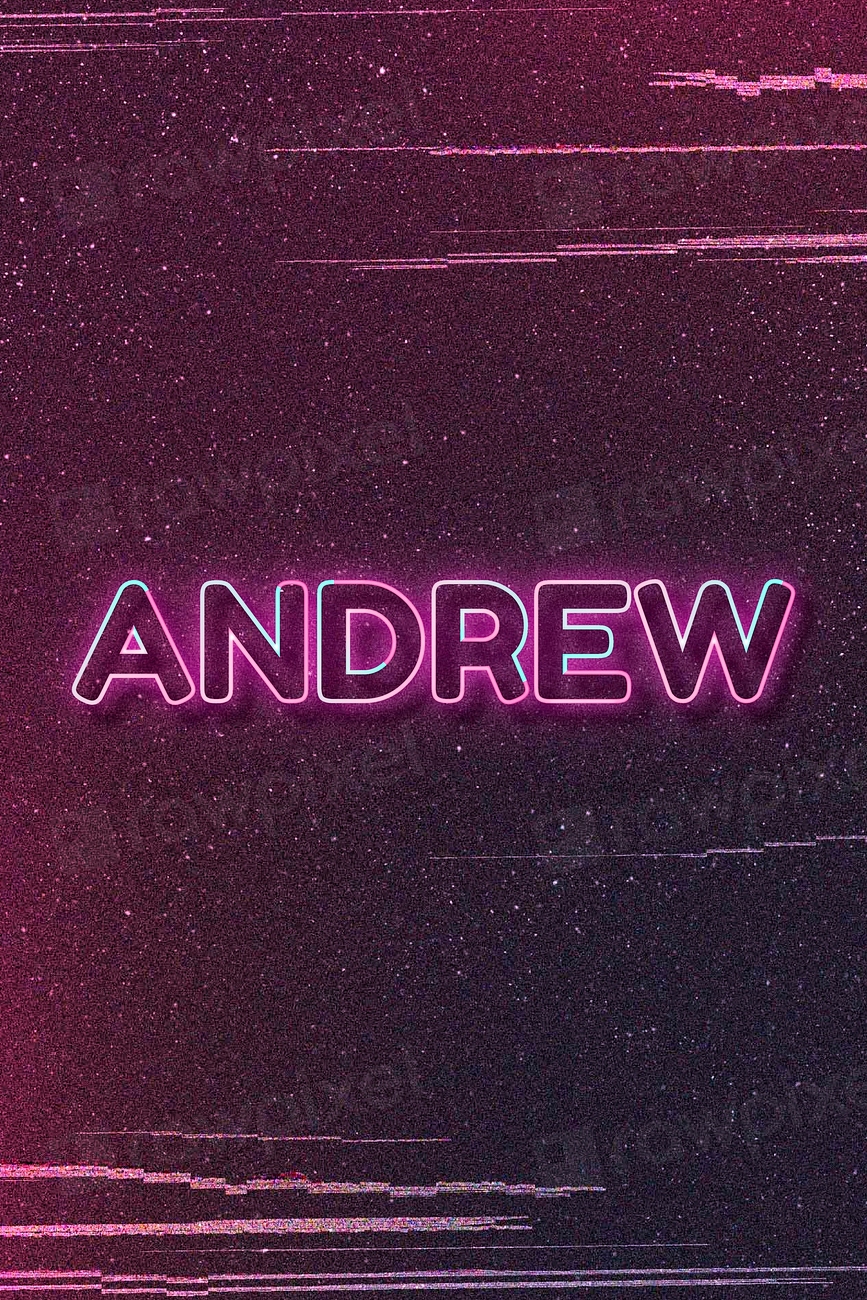 Andrew word art vector neon | Free Photo - rawpixel