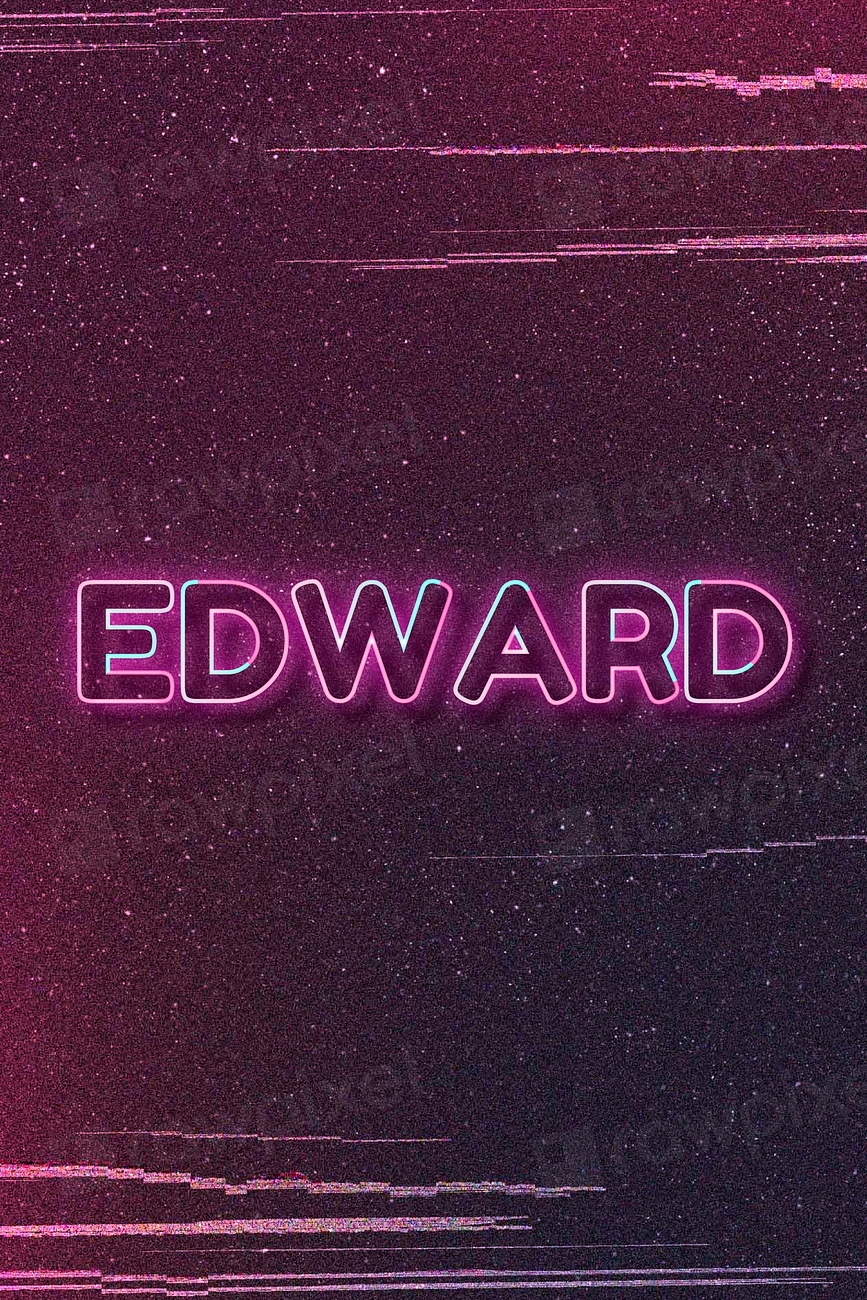 Edward word art vector neon | Free Photo - rawpixel