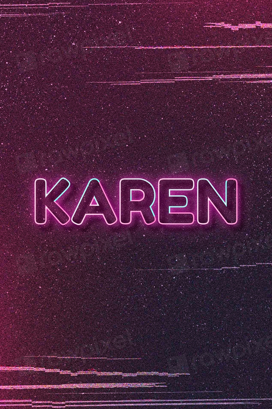 Karen word art vector neon | Free Photo - rawpixel