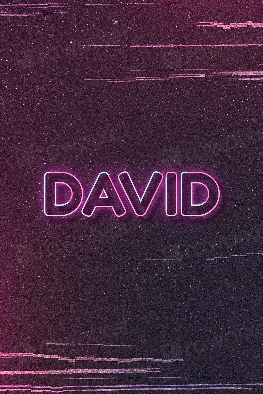 David neon name font typography | Premium Vector - rawpixel