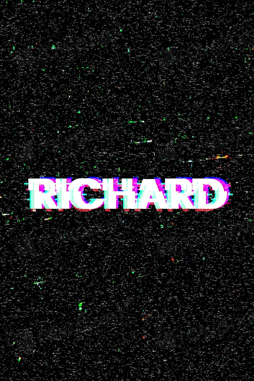Richard male name typography glitch | Free Photo - rawpixel