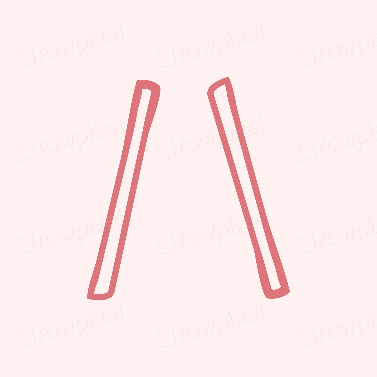 Symbol slash psd doodle font | Premium PSD - rawpixel