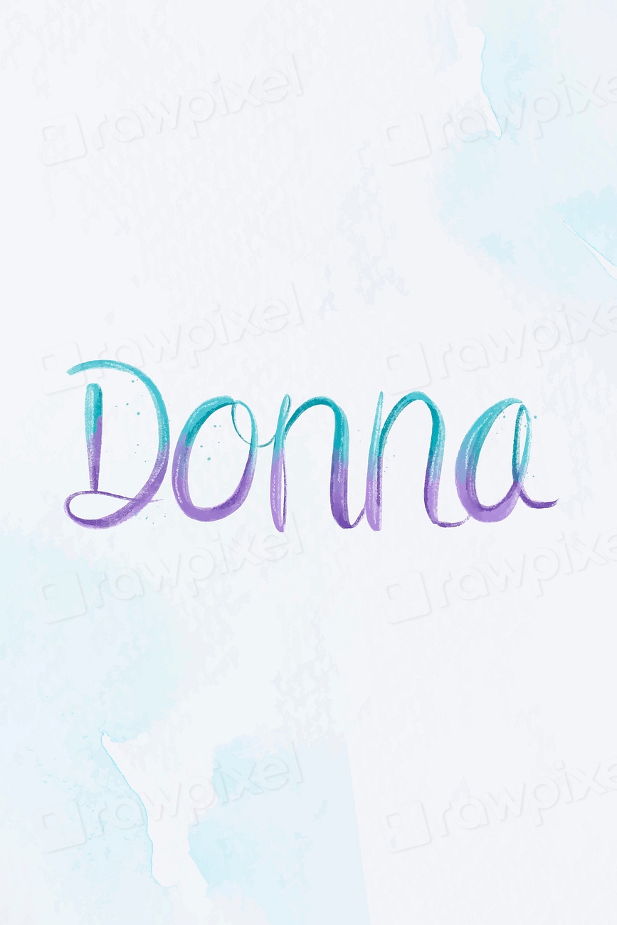 Donna name hand lettering vector | Free Vector - rawpixel