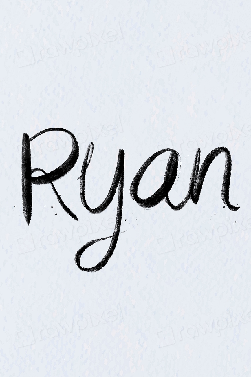 Hand drawn Ryan font vector | Premium Vector - rawpixel