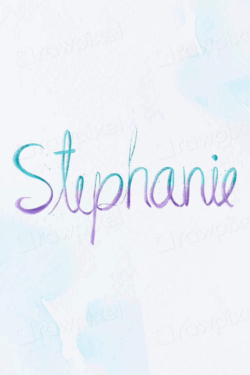 Stephanie female vector name calligraphy | Premium Vector - rawpixel