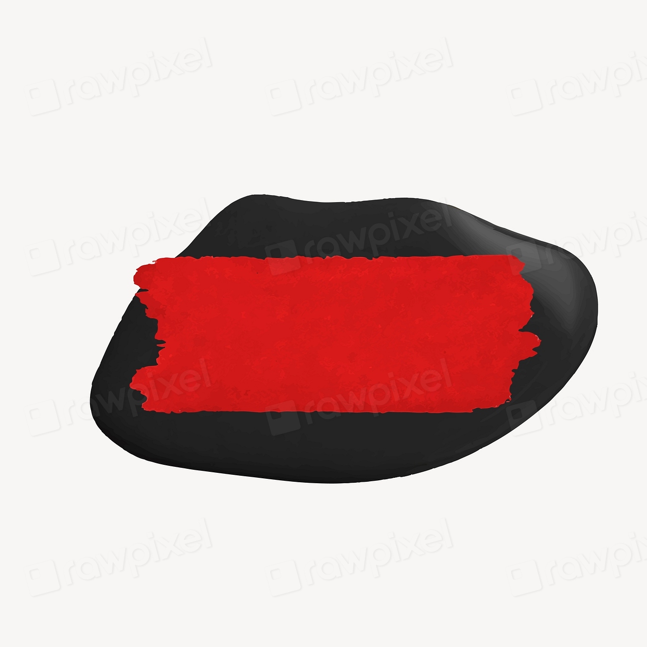 Red paint badge sticker, acrylic | Premium Vector - rawpixel