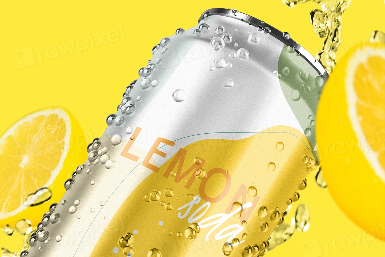 Lemon soda can, beverage packaging | Premium Photo - rawpixel