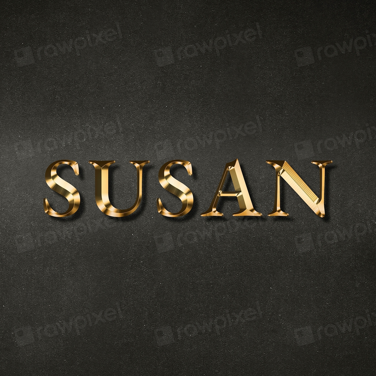 Susan typography gold effect design | Free Photo - rawpixel