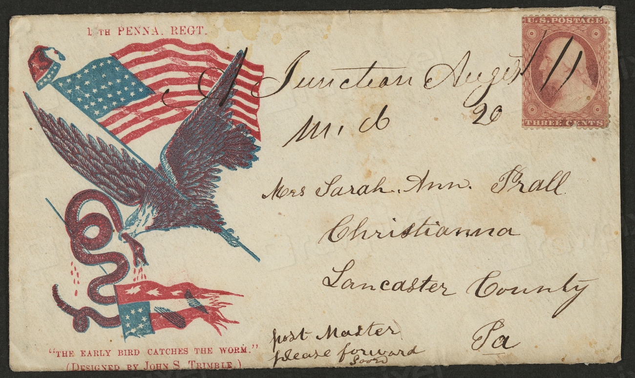 Civil War envelope showing eagle | Free Photo Illustration - rawpixel