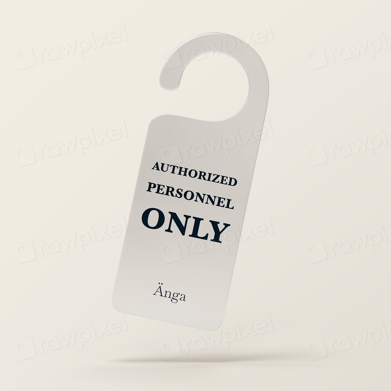 Door tag mockup, beige 3D | Premium PSD Mockup - rawpixel